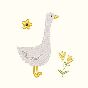 Goose Machine Embroidery Digital File Duck Farmyard Design Instant ...