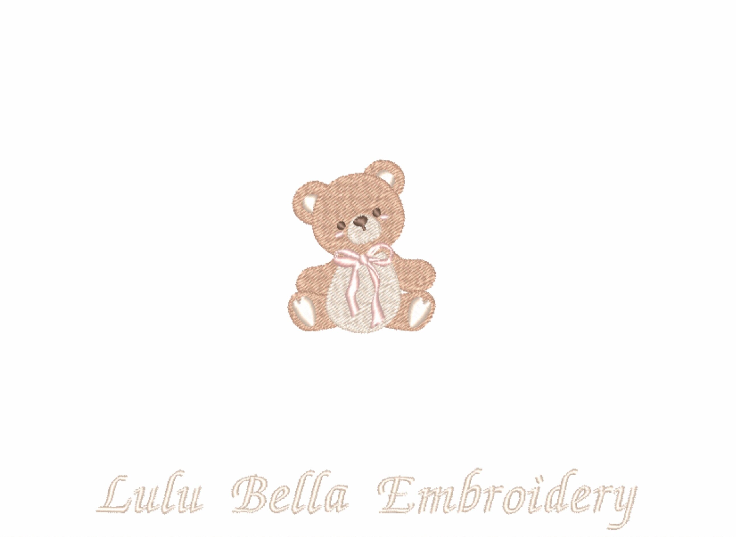 Mini Teddy Bear Machine Embroidery Files 5 Sizes Digital File ZIP - Etsy