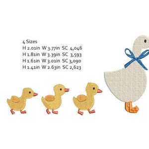 Ducklings and Mother Duck Machine Embroidery Design (digital File) - Etsy