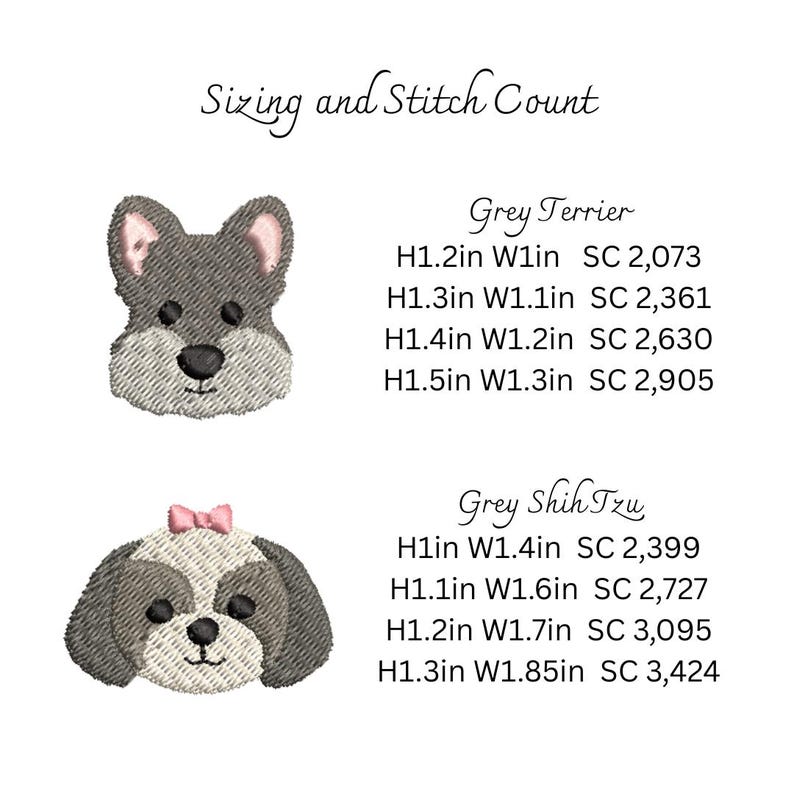 Mini Dog Faces Machine Embroidery Designs – 4 Breeds (instant Download ...