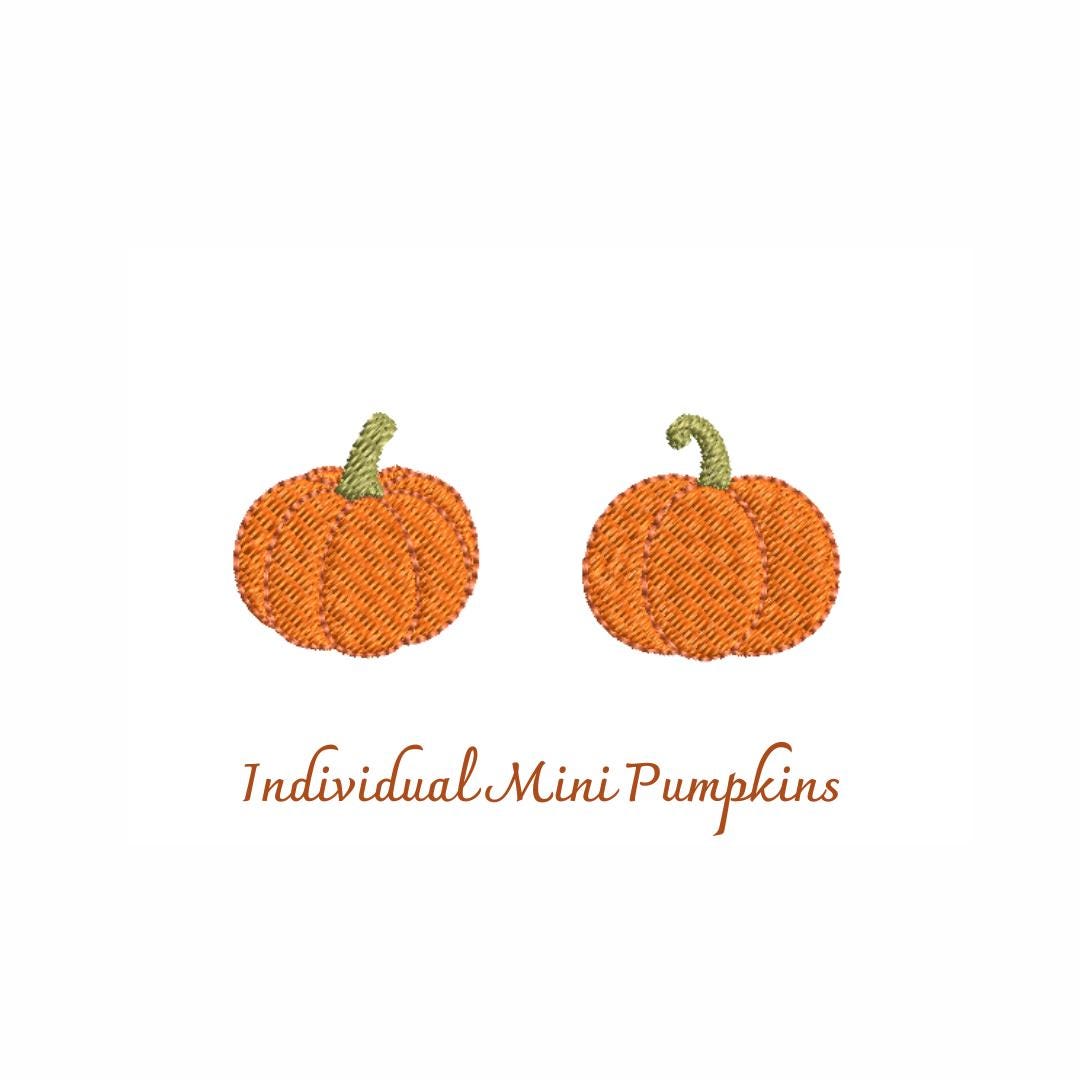 Mini Pumpkin Machine Embroidery in 6 Sizes - 2 Individual Designs - Etsy