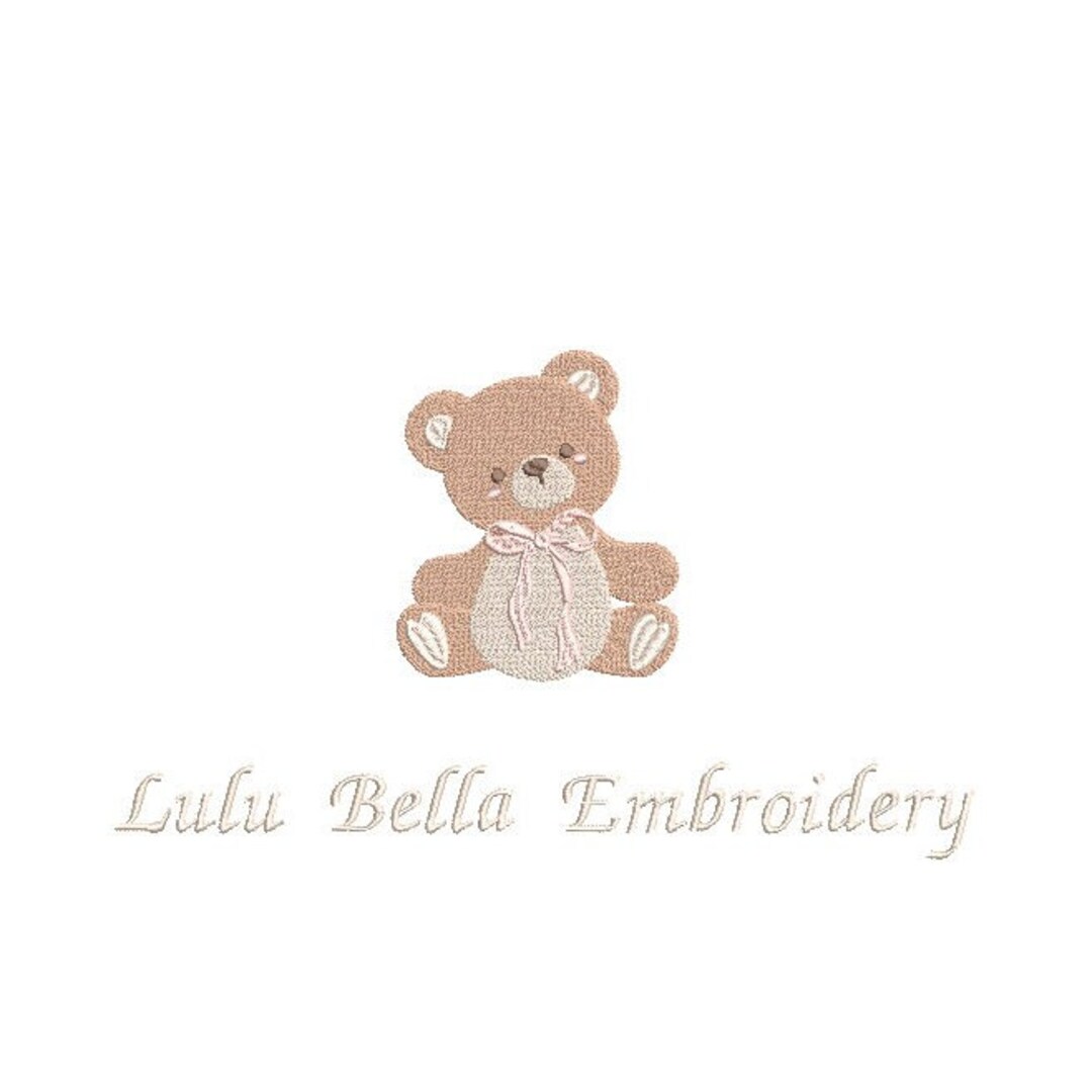 Mini Teddy Bear Machine Embroidery Files 5 Sizes Digital File ZIP - Etsy