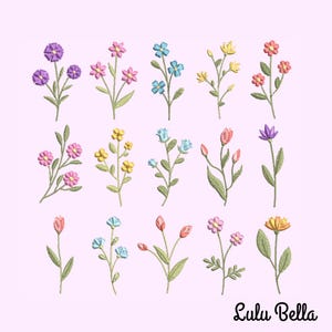 15 Flower Machine Embroidery Designs - Etsy