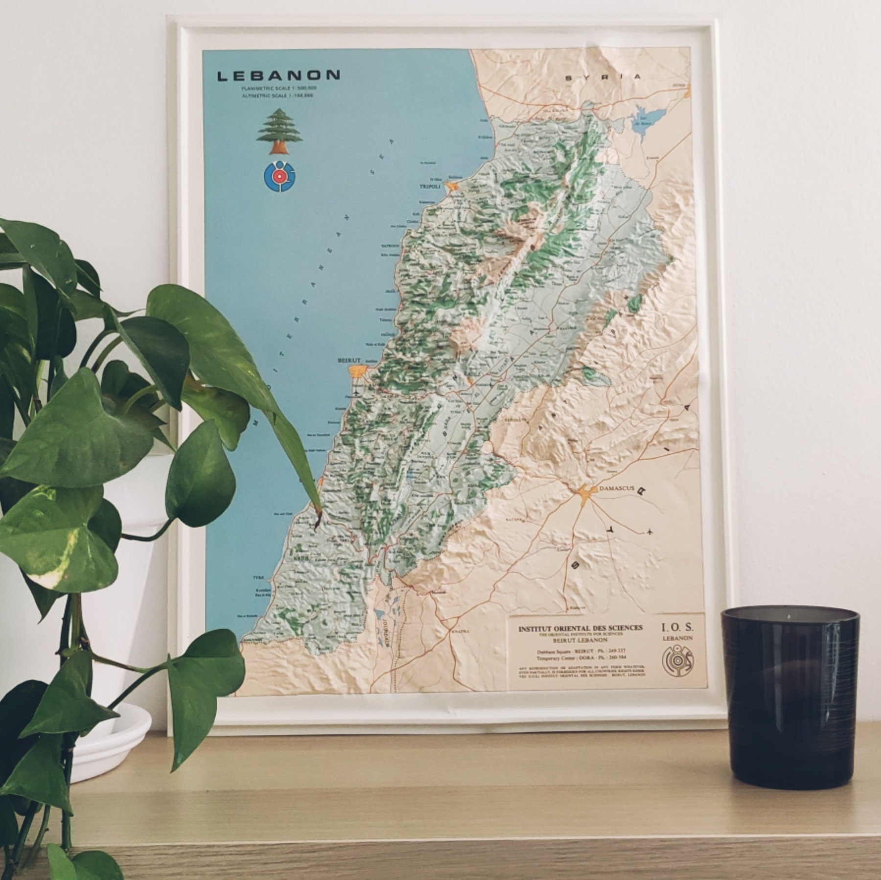 Map of Lebanon in Relief| 3D | Art | Post| Gifts| Memories of Lebanon ...