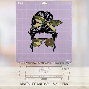 Messy Bun Army - .svg & .png Files for Machines Like Cricut ...