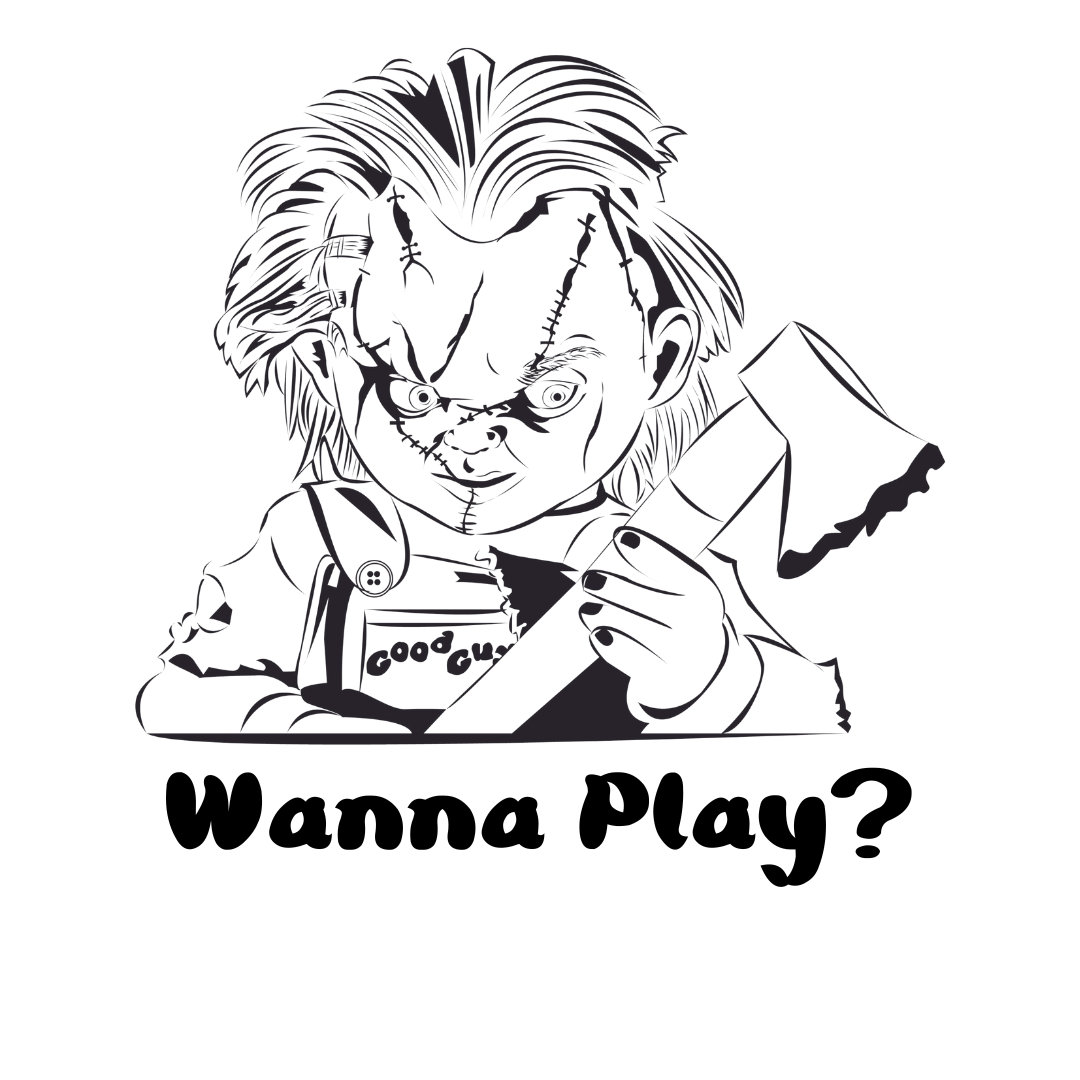 Wanna Play Chucky Doll .svg & .png Cutting Machine Files for Cricut Cut ...