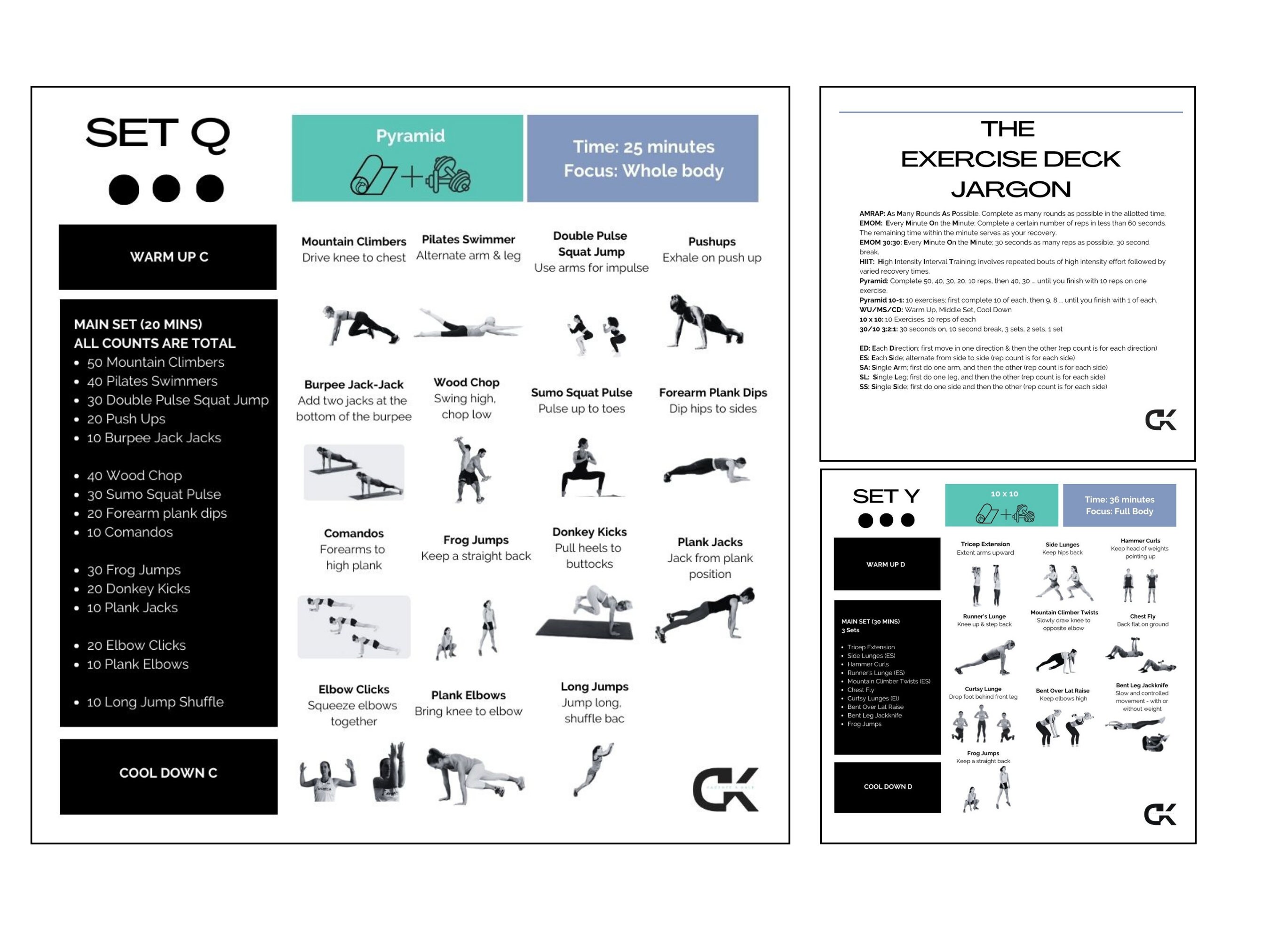 The Workout Deck - Etsy