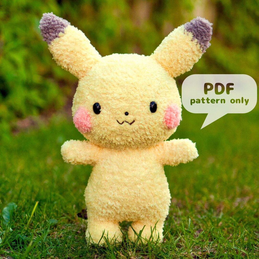Low Sew Amigurumi Pattern Pikachu, Crochet Pattern PDF Digital File ...