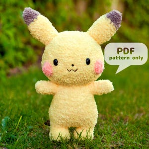 Low Sew Amigurumi Pattern Pikachu, Crochet Pattern PDF Digital File ...