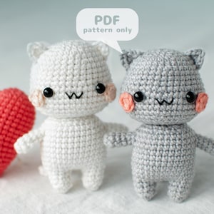 Peach and Goma Crochet PDF PATTERN Amigurumi Cats - Etsy