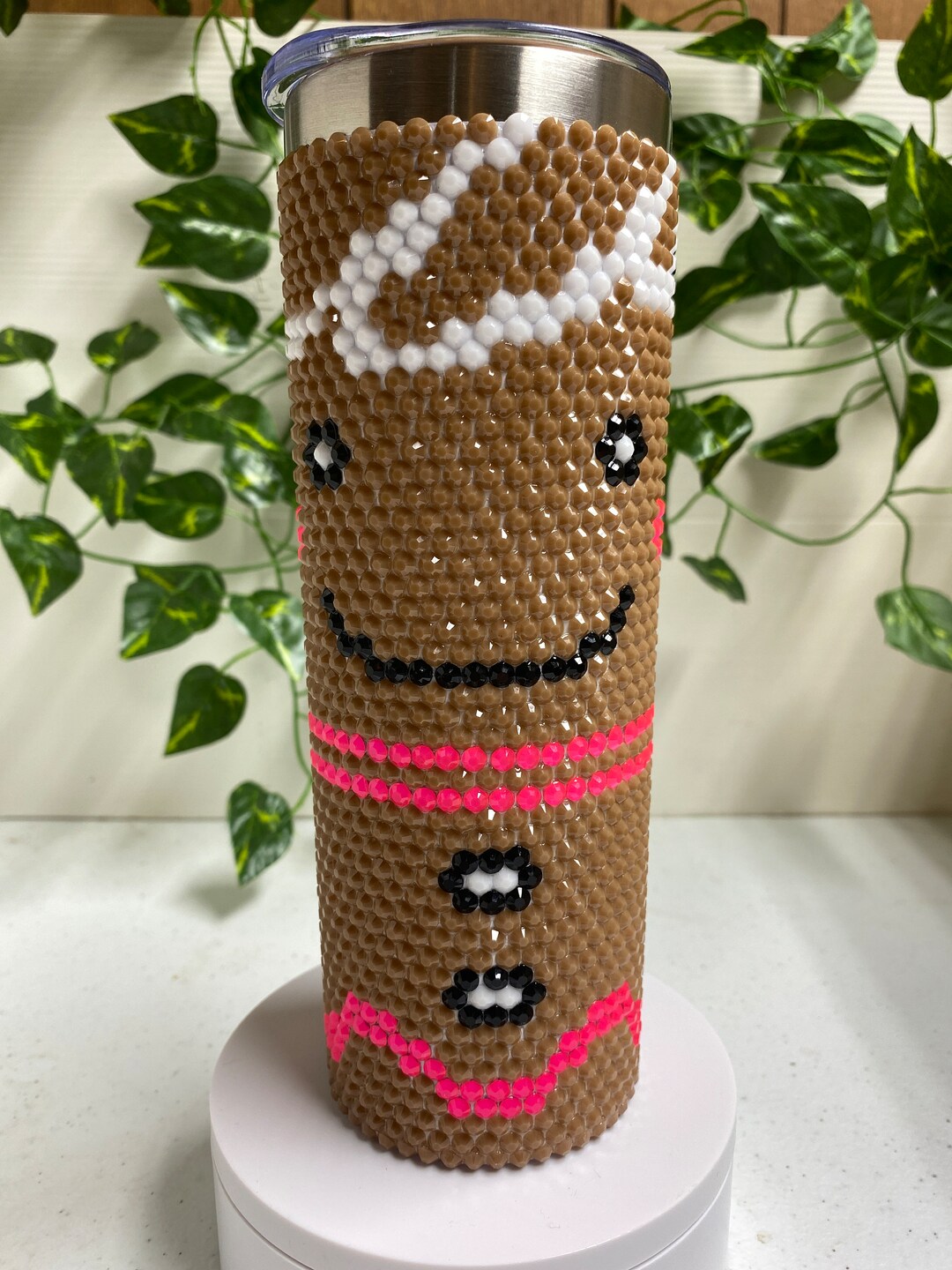 Gingerbread Girl Rhinestone Tumbler: 20-ounce Insulated Bling Cup - Etsy