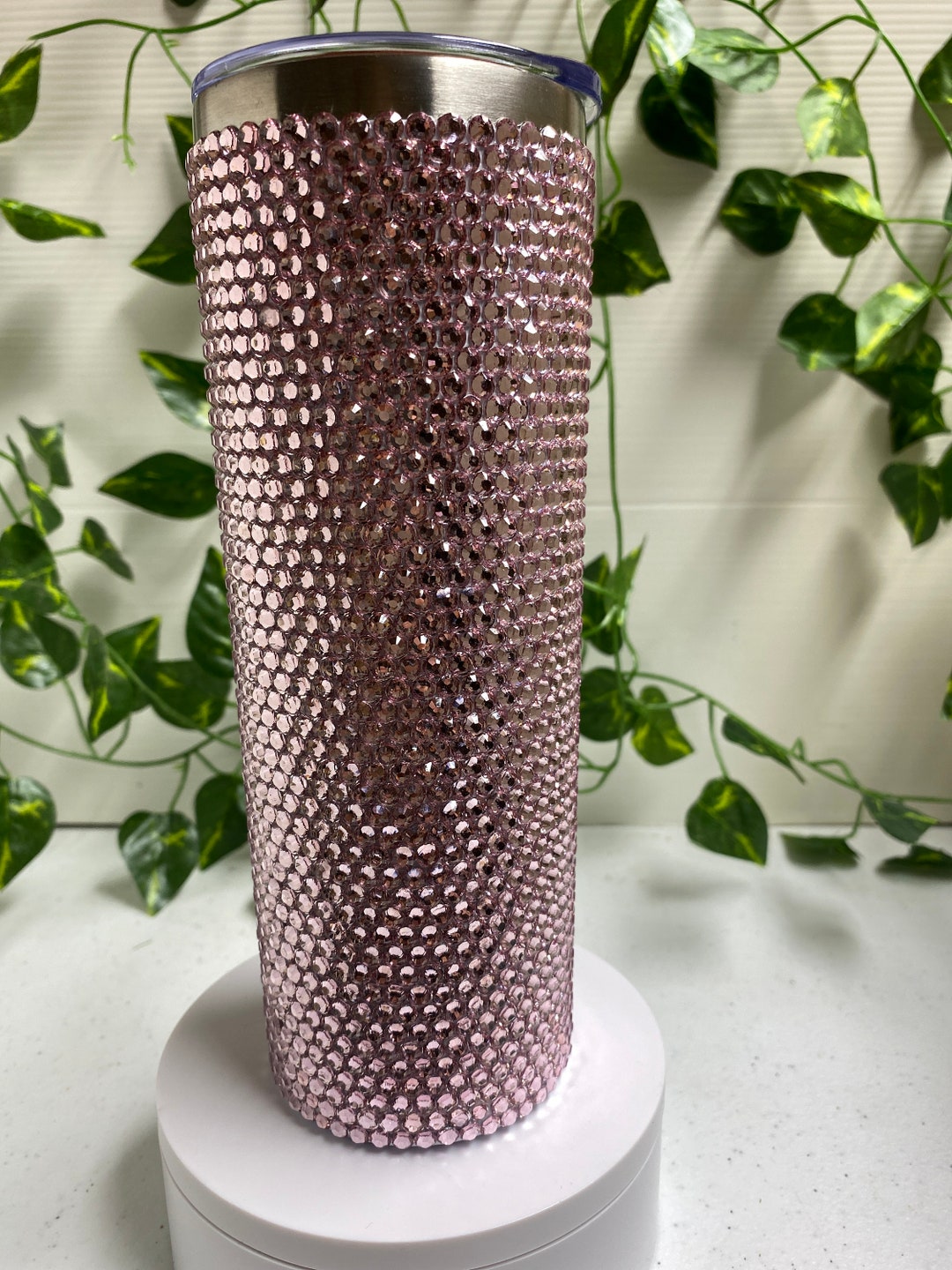 Bling Tumbler: Light Pink Rhinestone Insulated 20-ounce - Etsy