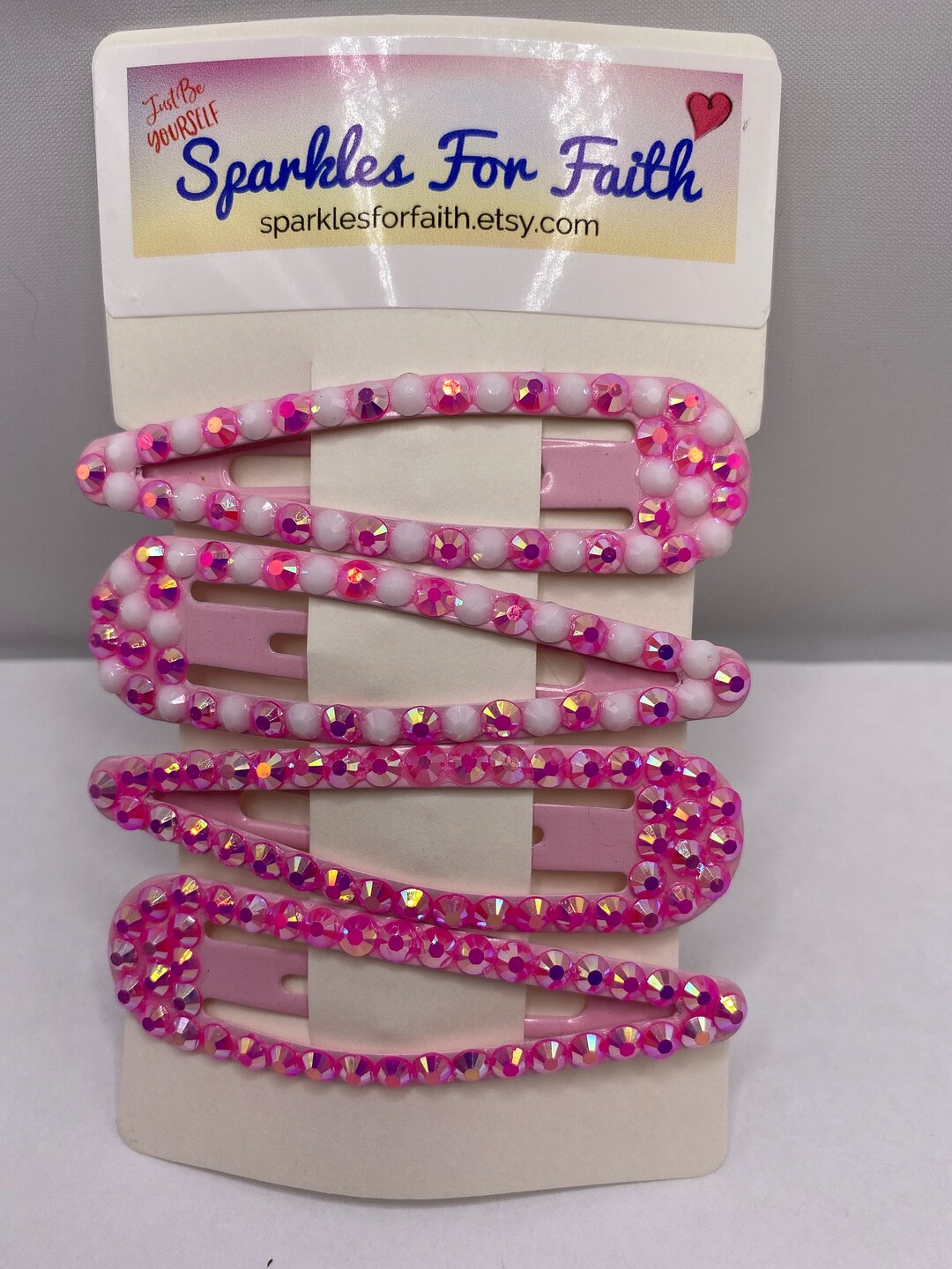 Set of 4 Snap Hair Clips-barrettes / Barbie Pink / 2.8 Inch Metal Clips ...