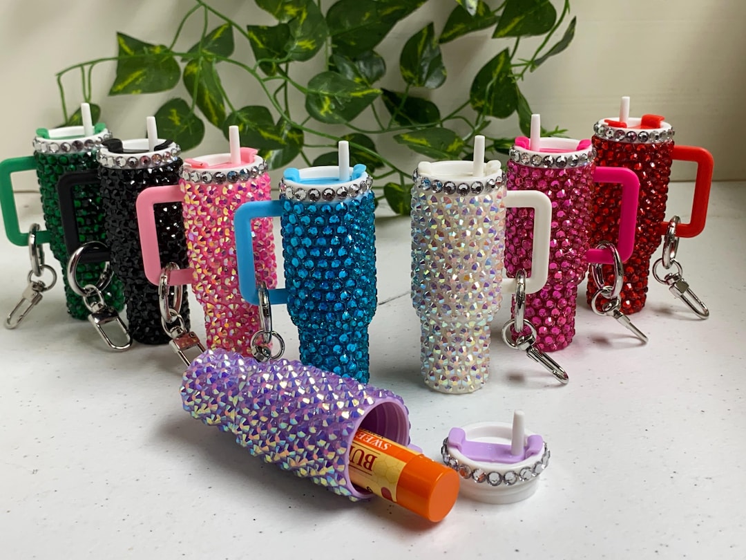 Bling Tumbler Keychain: Rhinestone Mini Hidden Compartment - Etsy