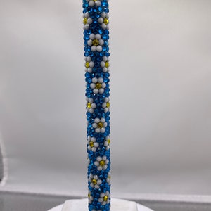 Crystal Rhinestone Refillable Pen: Capri Blue Floral, Gift Box - Etsy