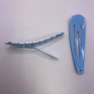 Set of 4 Bling Snap Hair Clips-barrettes / Light Blue / 2.8 Inch Metal ...