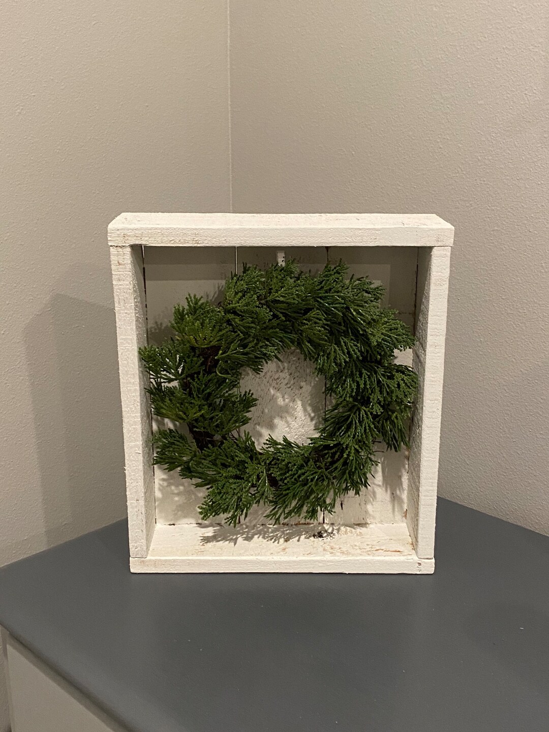 Rustic Country French Farmhouse Shadowbox With Wreath - Etsy