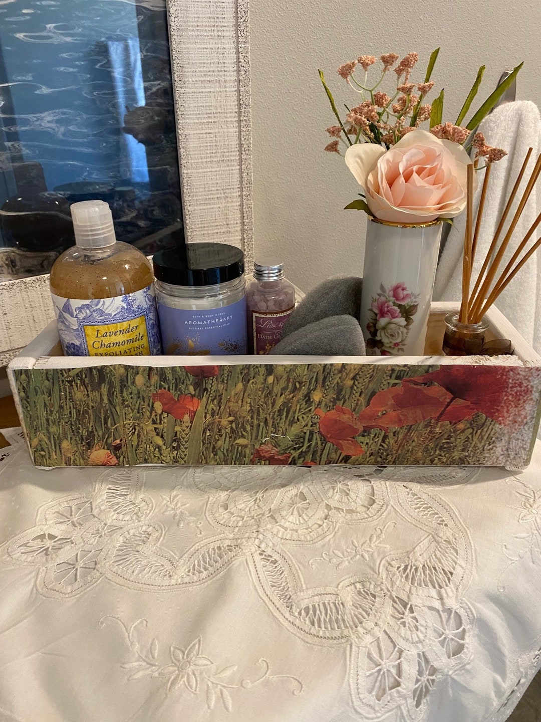 Rustic Country French Farmhouse Storage Bin/garden Box Vintage Look ...