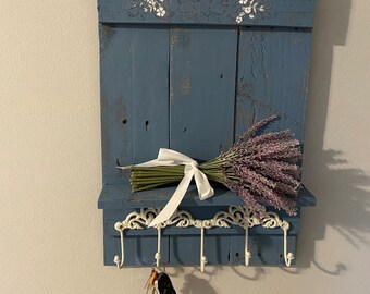 Farmhouse Shelf With Hooks - Etsy
