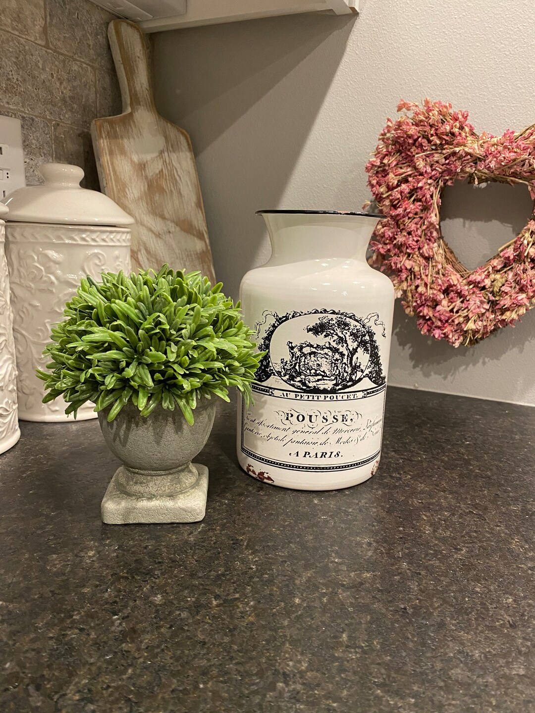 Rustic Country French Farmhouse Canister Jar Container Milk - Etsy