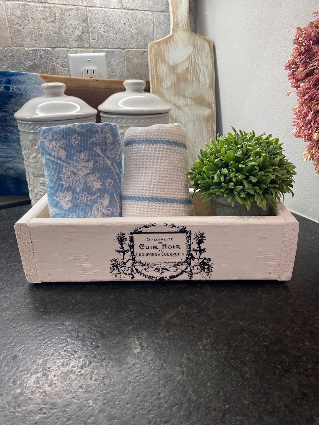 Rustic Country French Farmhouse Decorative Box, Bin, Storage Box ...