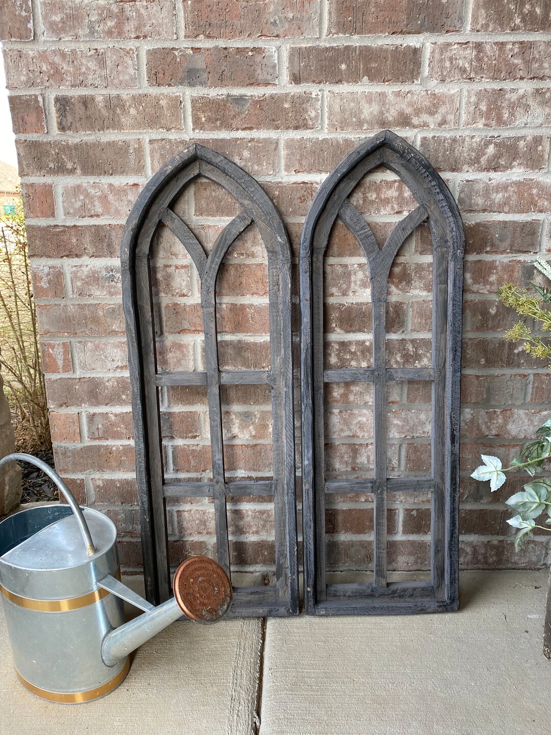 Wood Window 36 Arch Wall Decor Cathedral Window Farmhouse Shabby Chic ...
