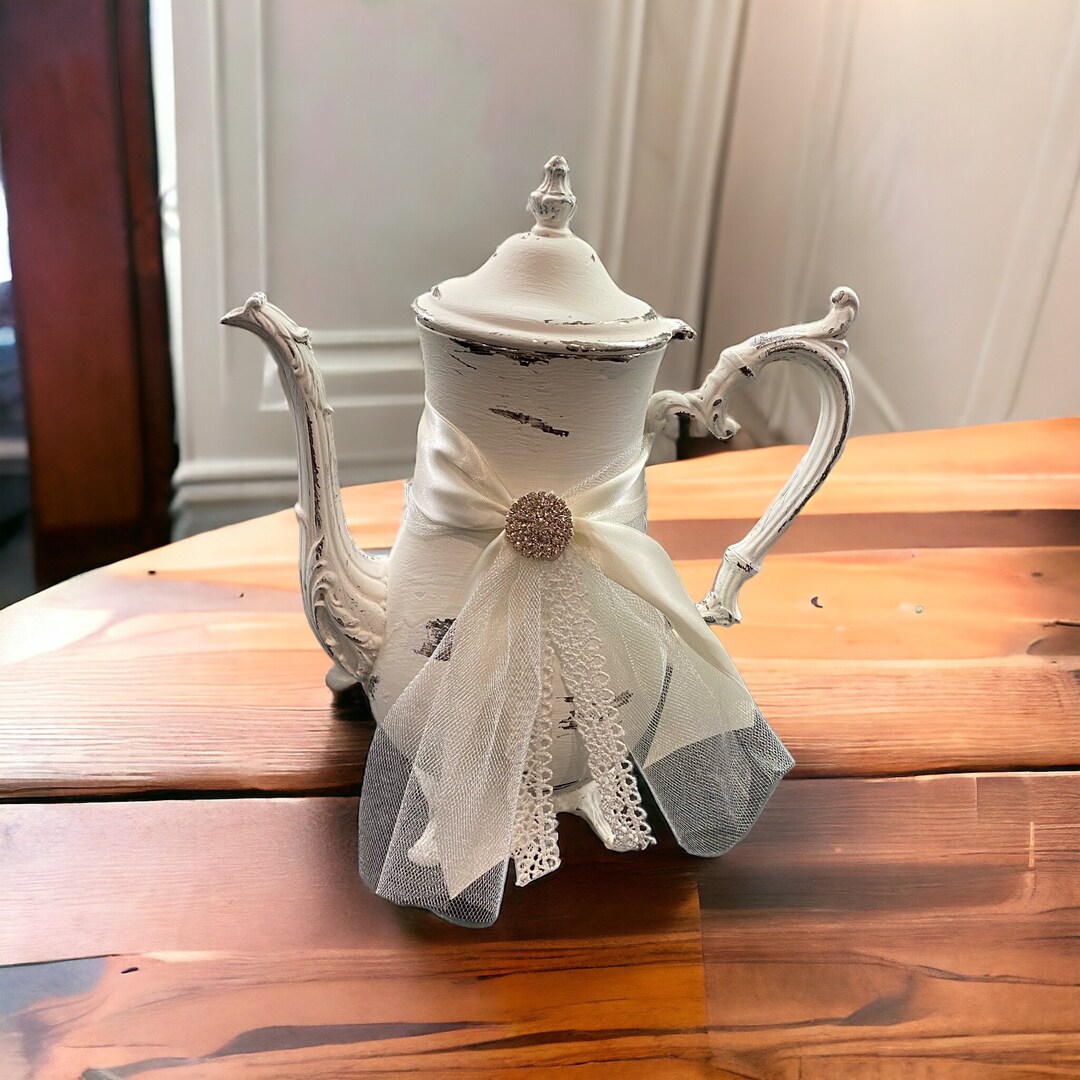 Rustic Country Farmhouse Silver Teapot, Coffee Pot, Water Pitcher ...