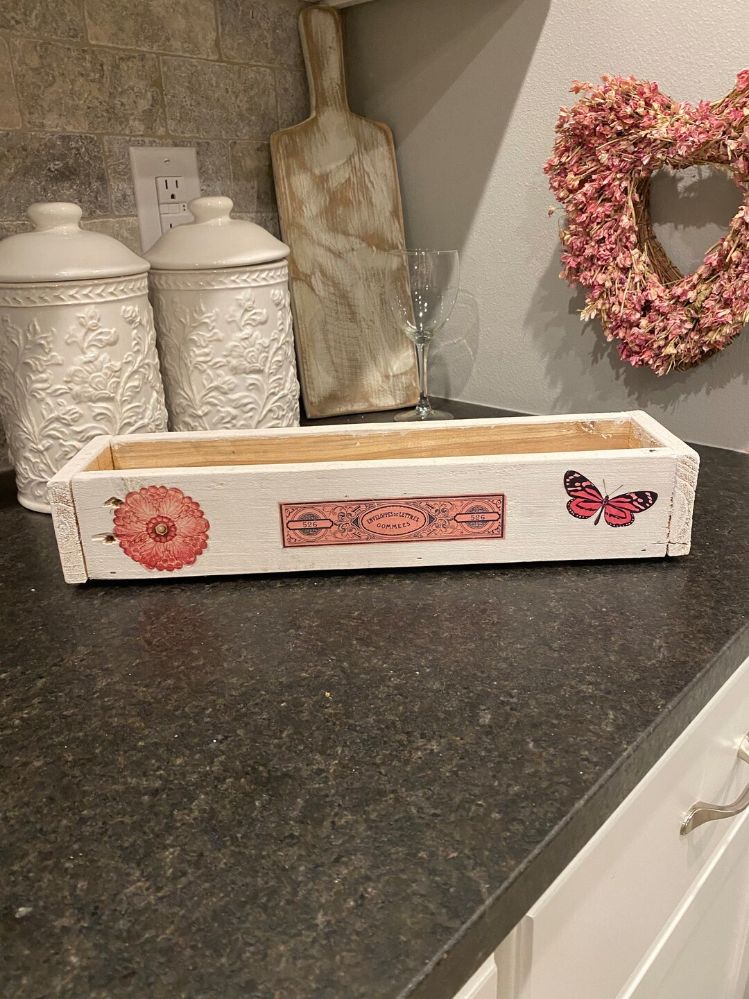 Rustic Country French Farmhouse Storage Box Bin Organization Decorative ...