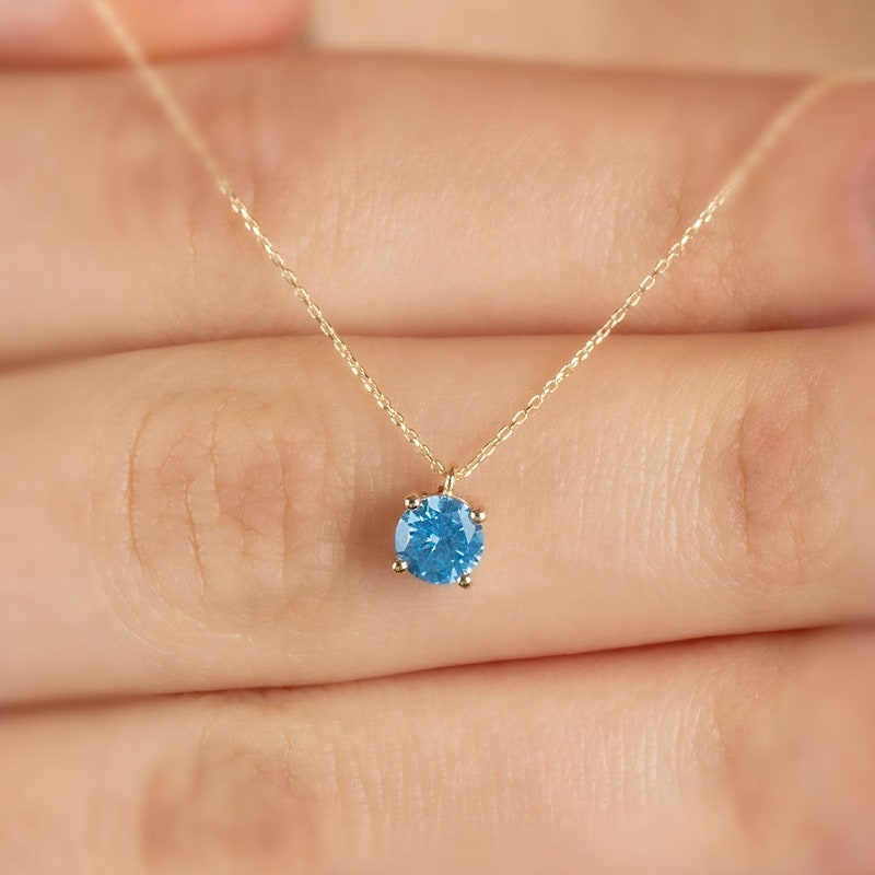 Aquamarine Necklace - Etsy