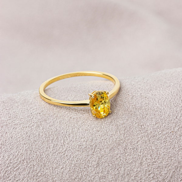Yellow Topaz Ring - Etsy