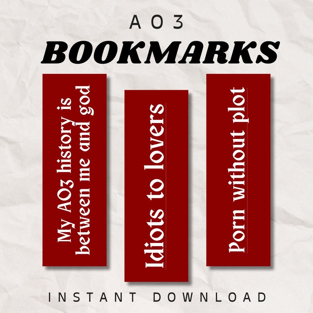 AO3 Printable Bookmarks Tropes Tags Fanfiction Fics Fanfic Books Archive of Our Own Style ...