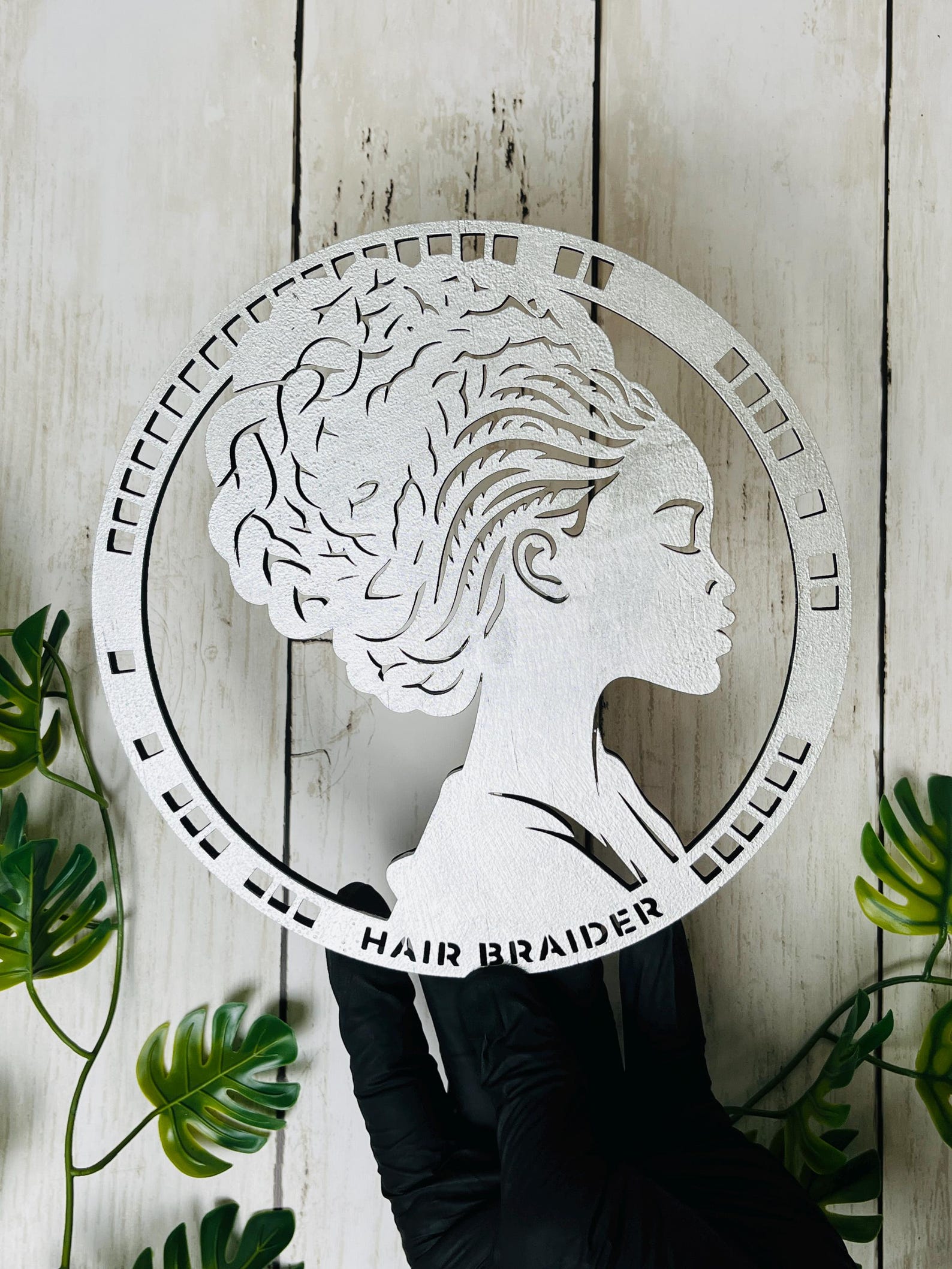 Personalized Hair Braider Sign Custom Braiding Salon Decor African Hair ...
