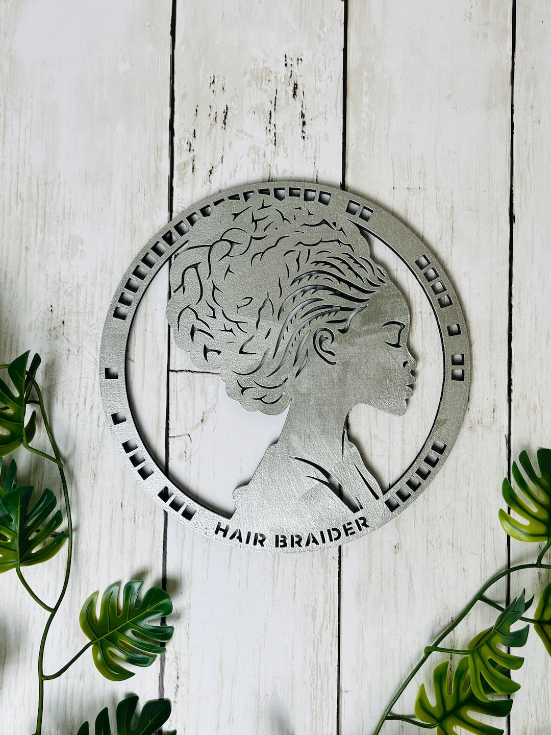 Personalized Hair Braider Sign Custom Braiding Salon Decor African Hair ...