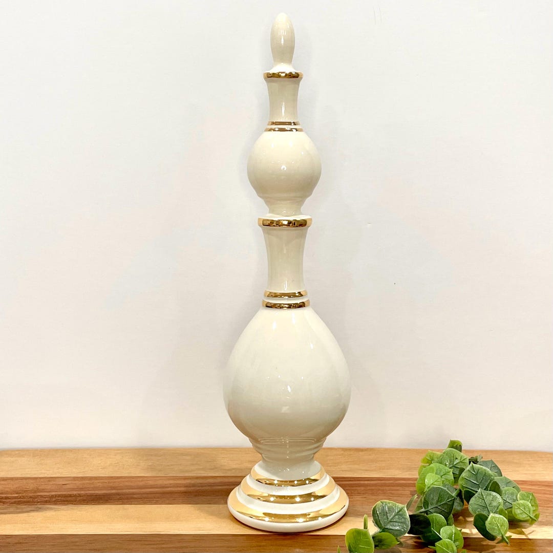 RARE Vintage 12” Pharmacy Show Globe Decorative Ceramic Finial by Owens ...