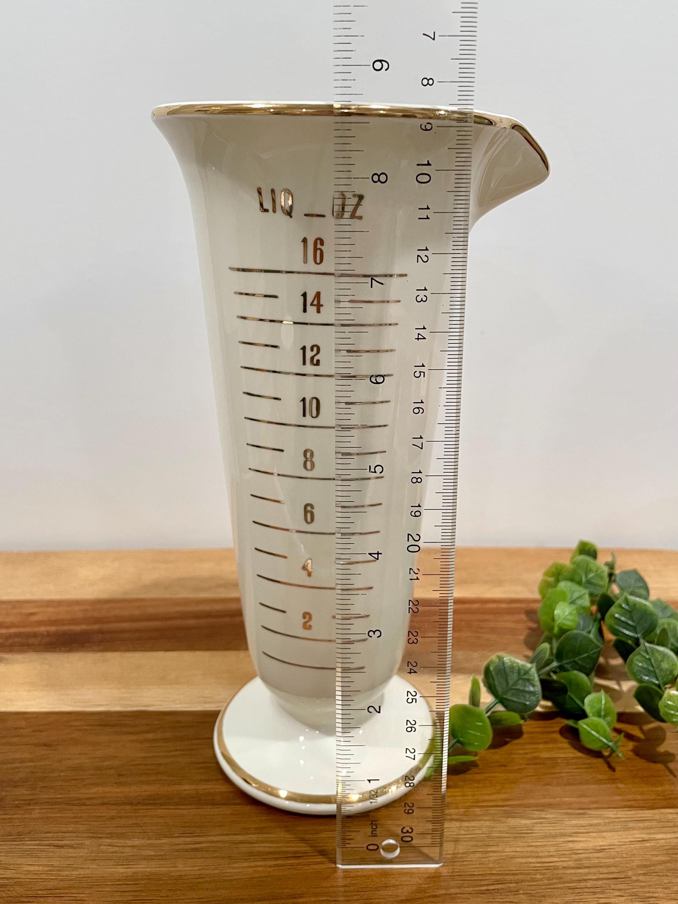 Vintage Apothecary Measuring Beaker 9 Owens Illinois RX Porcelain ...