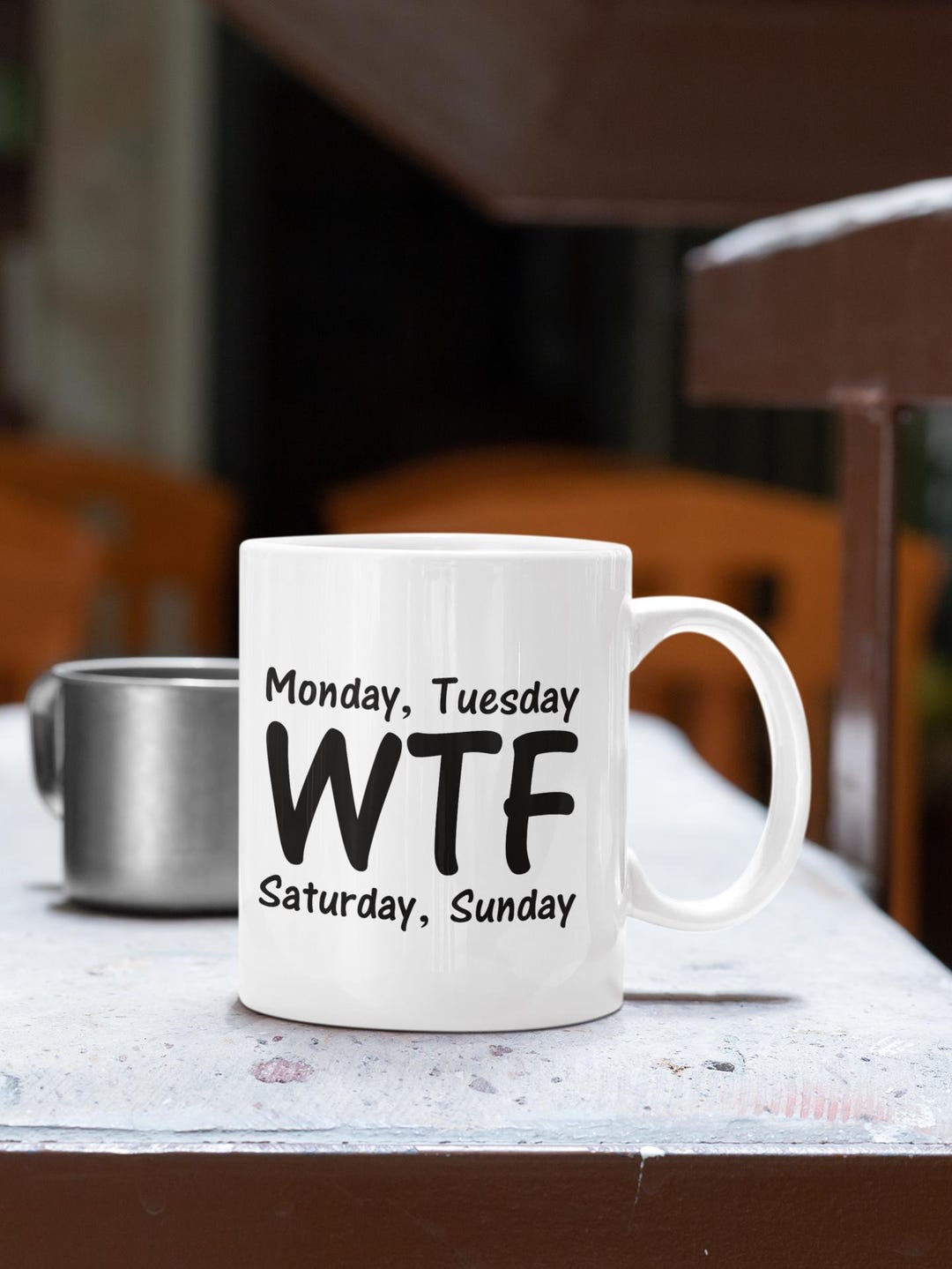 Funny WTF Days of the Week Mug – Hilarious Coffee Cup for Work, Unique ...