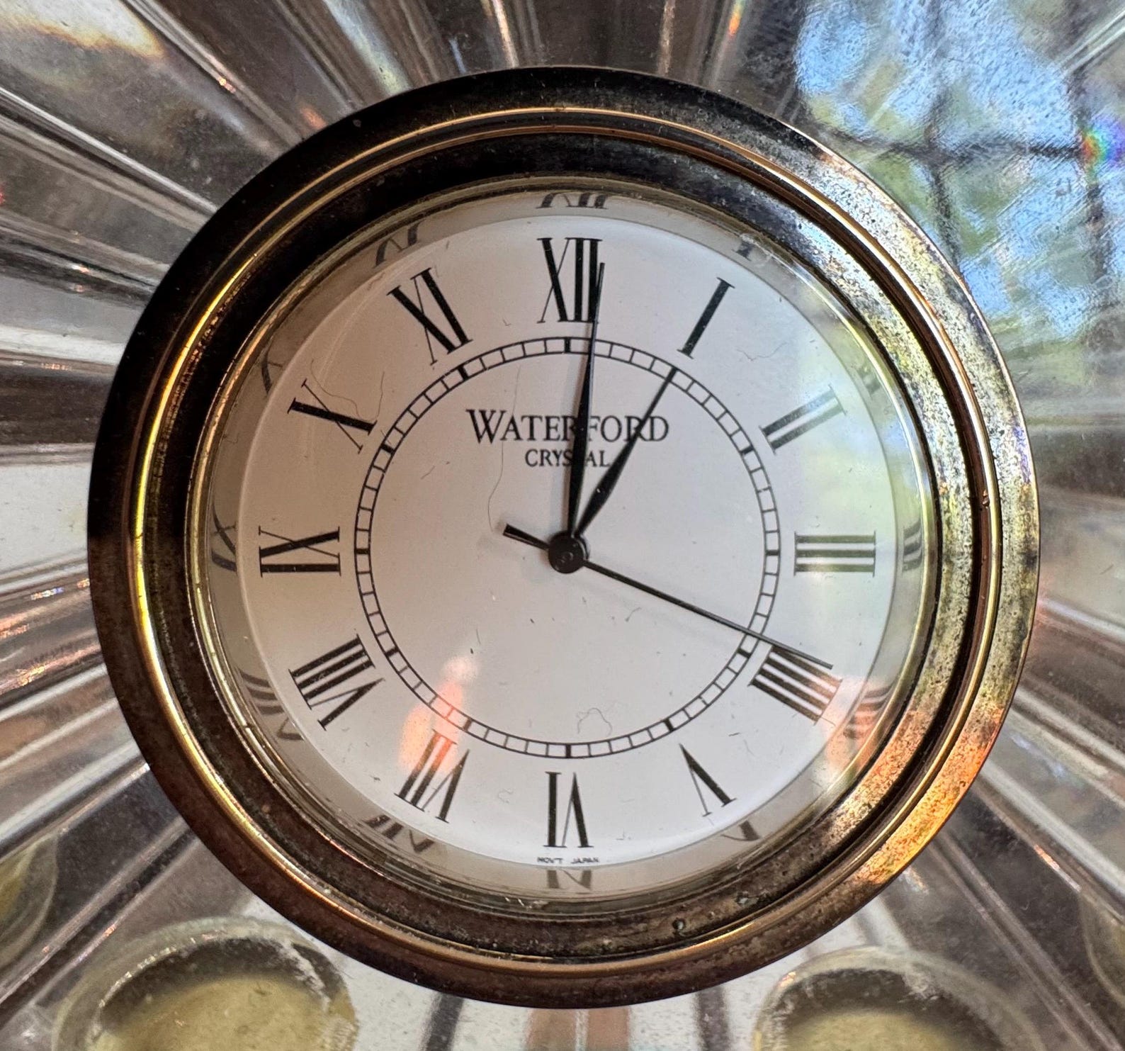 Waterford Crystal Starburst Desk Clock - Etsy