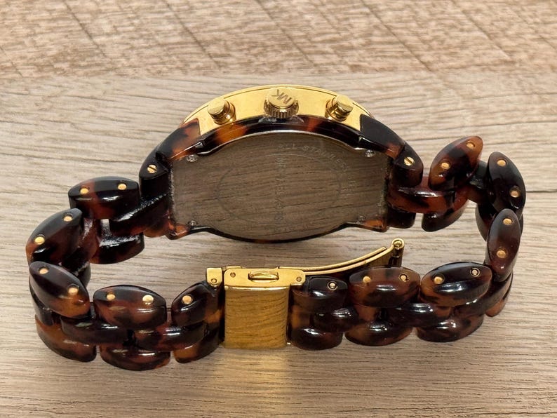 Micheal Kors Tortoise Shell Design Chronograph Watch - Etsy