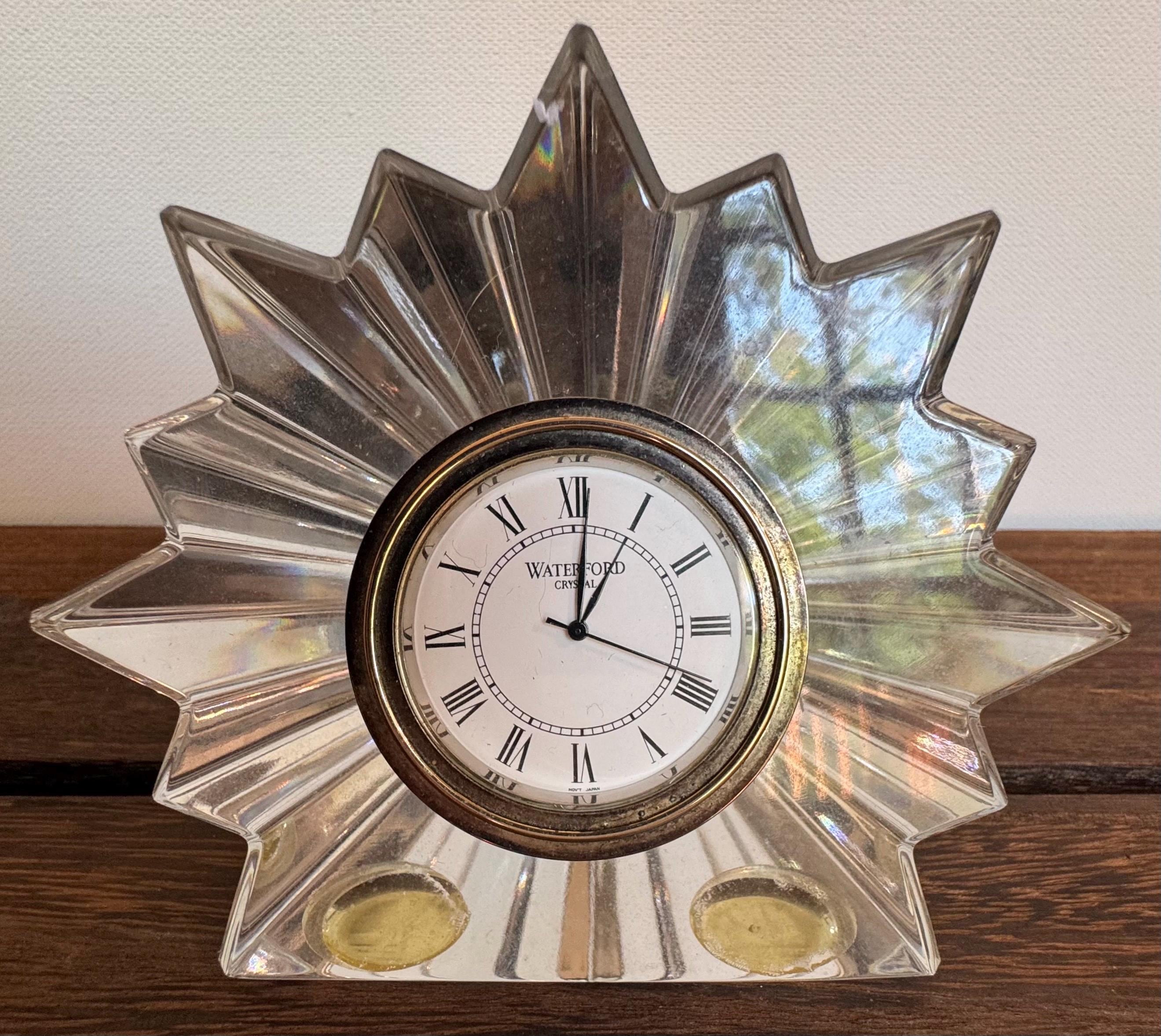 Waterford Crystal Starburst Desk Clock - Etsy