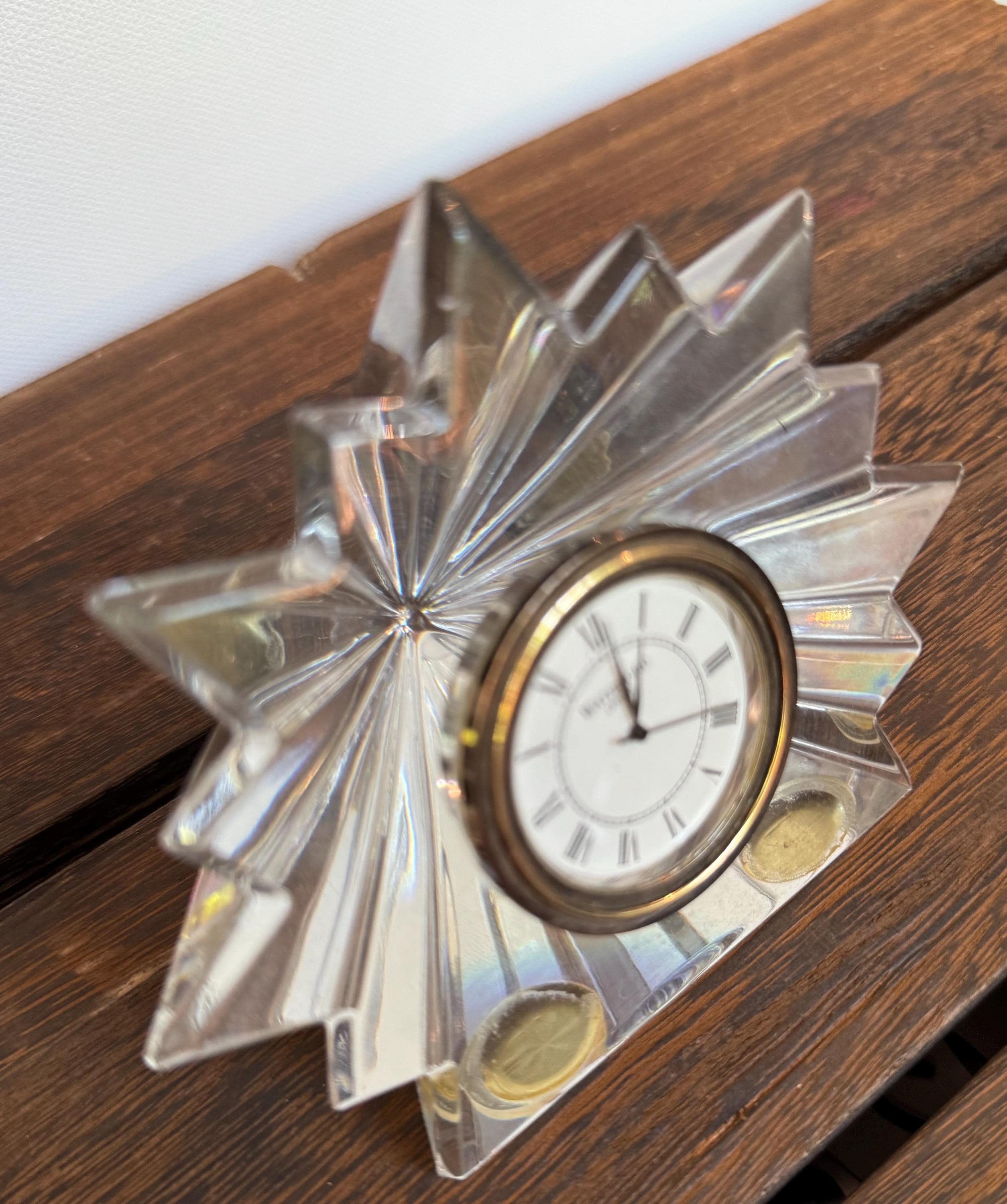 Waterford Crystal Starburst Desk Clock - Etsy
