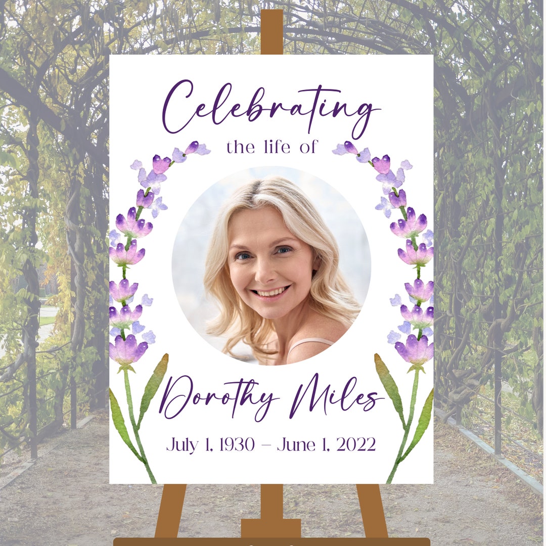 Funeral Welcome Poster Celebration of Life Sign Memorial - Etsy