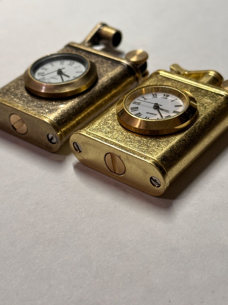 Antique Lighter With Clock / 2 Styles - Etsy