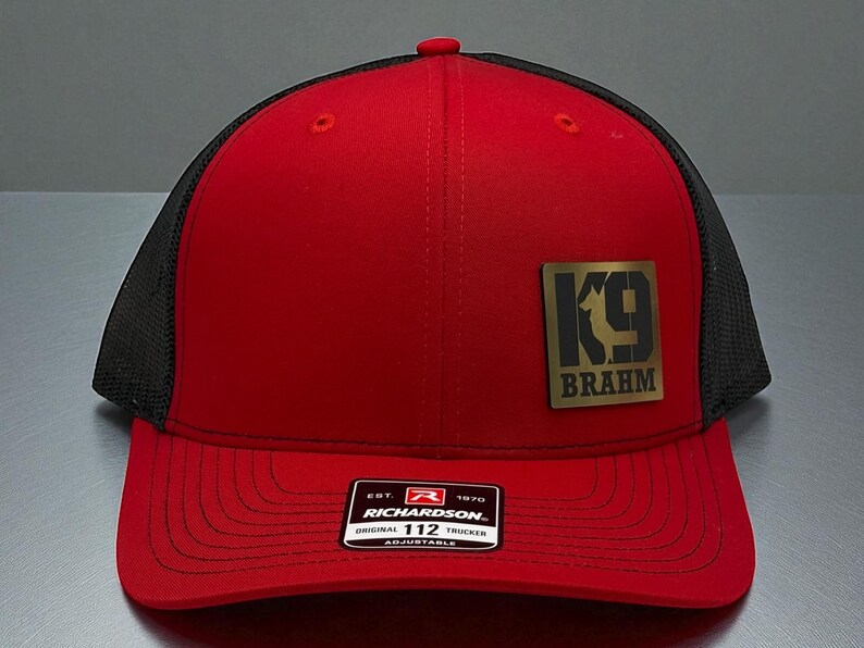 Richardson 112 K9 Patch Trucker Hat - Personalized K9 Name - Etsy
