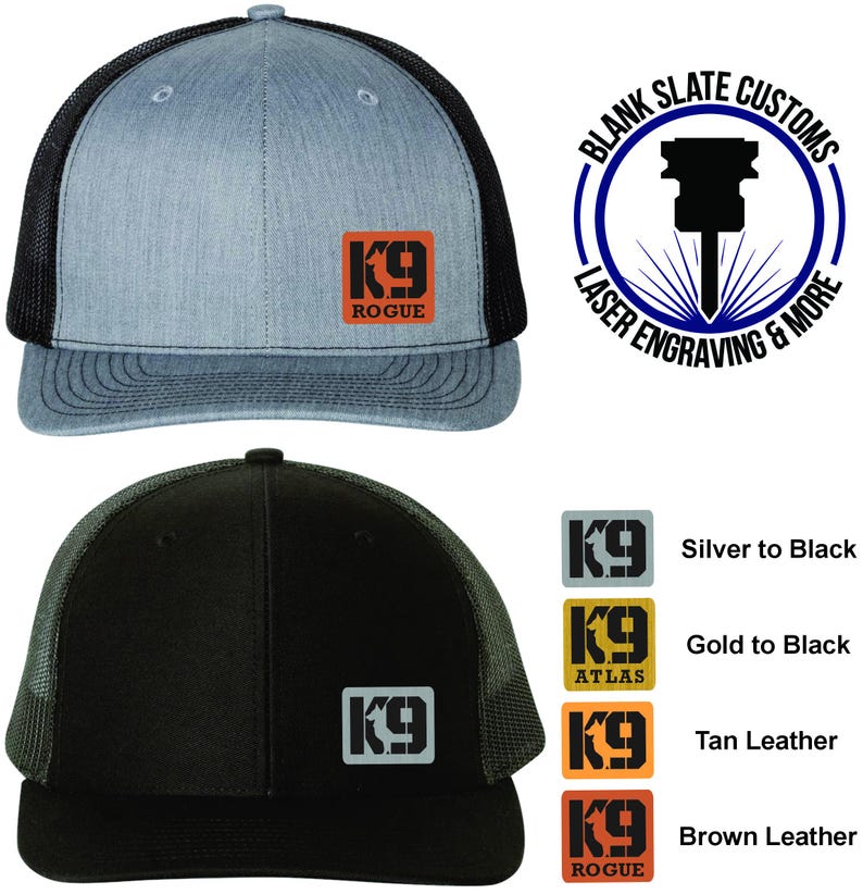 Richardson 112 K9 Patch Trucker Hat - Personalized K9 Name - Etsy