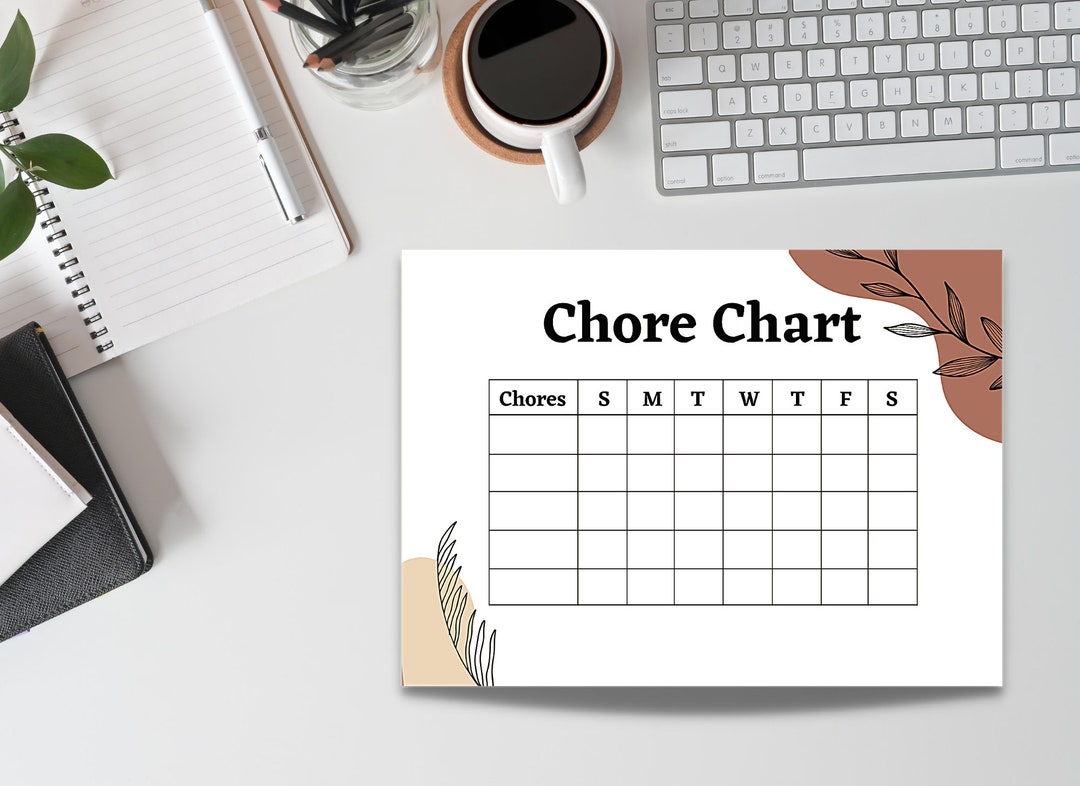 Boho Chore Chart, Printable Chore Chart, Digital Chart - Etsy