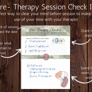 Therapy Worksheets, Pre Therapy Session and Post Therapy Session ...