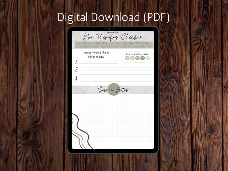 Therapy Worksheets, Pre Therapy Session and Post Therapy Session ...