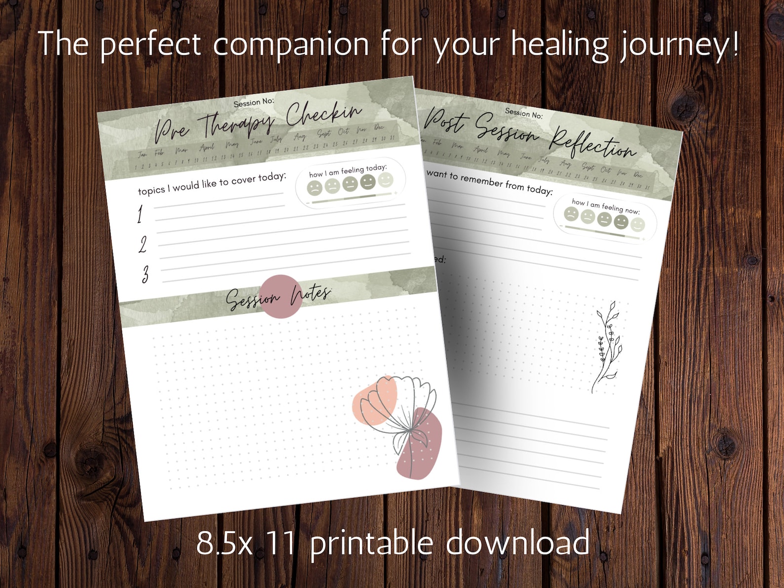 Therapy Worksheets, Pre Therapy Session and Post Therapy Session ...