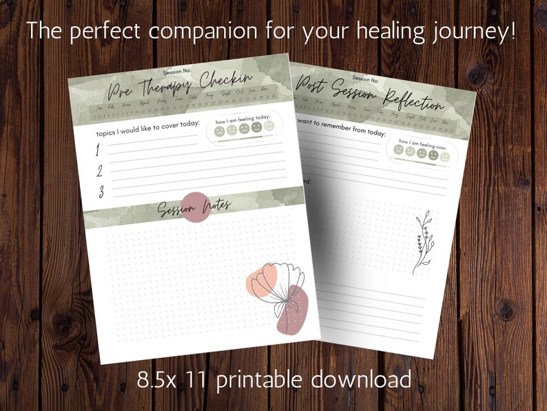 Therapy Worksheets, Pre Therapy Session and Post Therapy Session ...