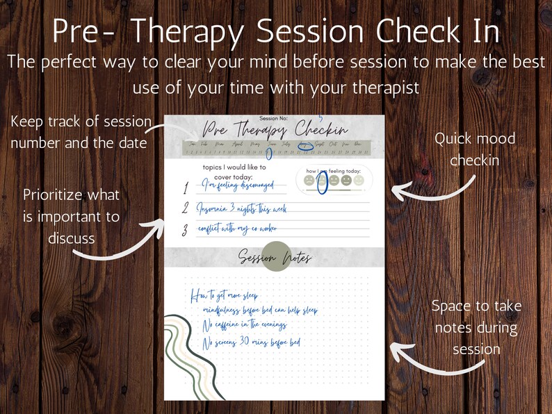Therapy Worksheets, Pre Therapy Session and Post Therapy Session ...